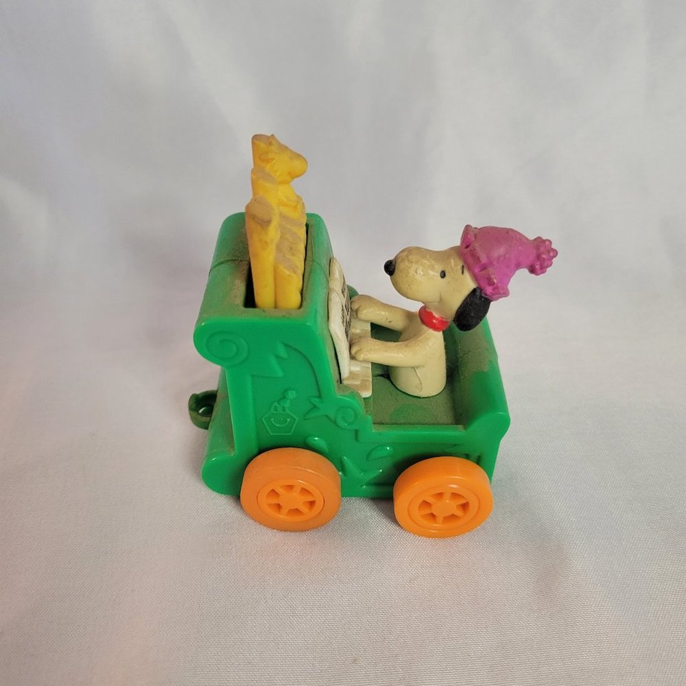 Snoopy & Woodstock Happy Birthday Toy Roller Cart 197… - Gem
